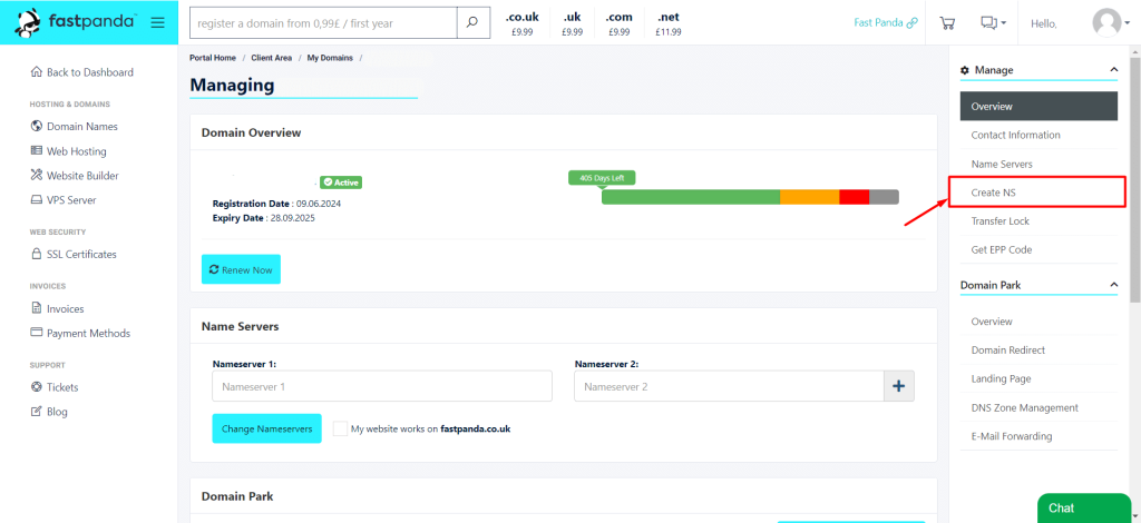 How to Add a Custom Name Server (NS)? - Knowledge Hub - Fast Panda