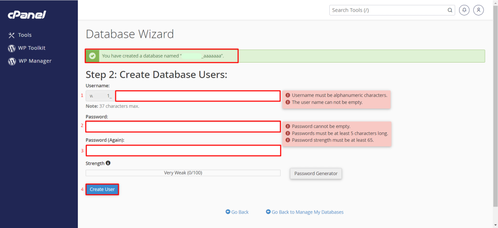 How to Create a New MySQL Database Using the Wizard in cPanel? - Knowledge Hub - Fast Panda