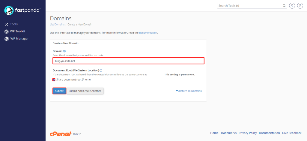 How to create a subdomain in cPanel? - Knowledge Hub - Fast Panda