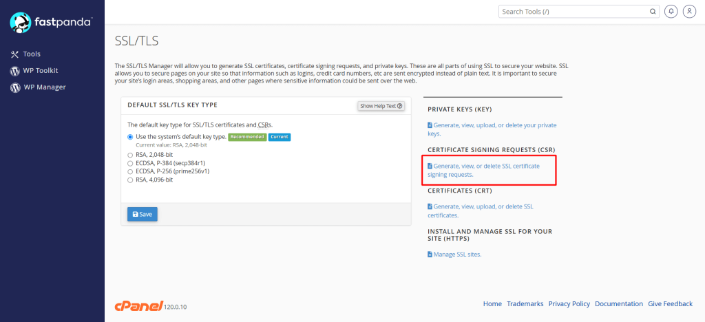 How to Generate CSR and Install SSL in cPanel? - Knowledge Hub - Fast Panda