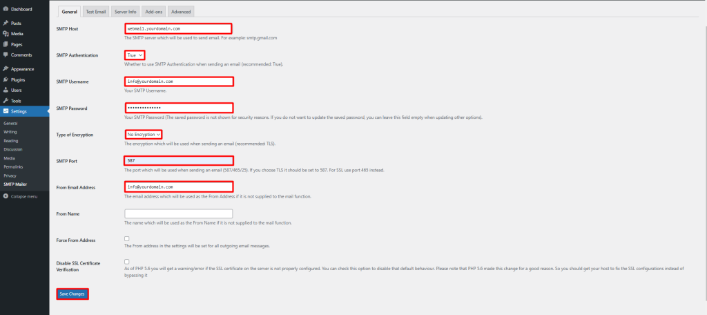 How to Configure WordPress SMTP Settings? - Knowledge Hub - Fast Panda