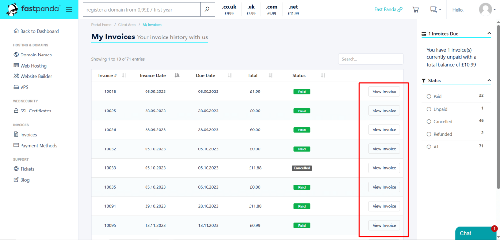 How to View Your Invoices? - Knowledge Hub - Fast Panda