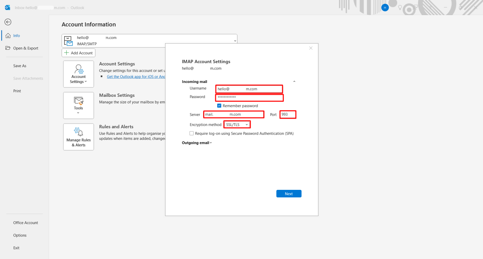 Microsoft 365 Outlook IMAP Mail Setup: Step-by-Step Installation Guide ...