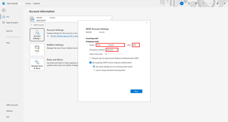 Microsoft 365 Outlook IMAP Mail Setup: Step-by-Step Installation Guide ...